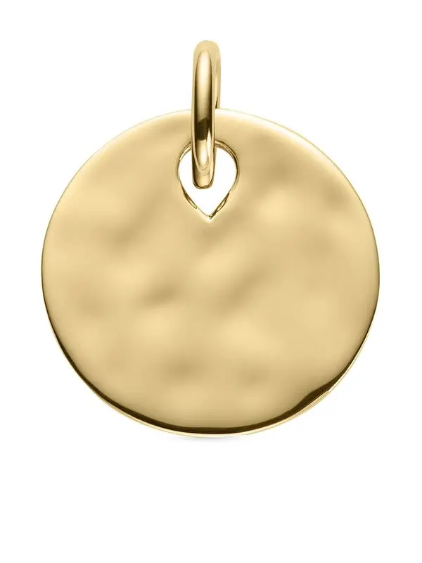 Monica Vinader Ziggy Round Pendant Charm - Gold