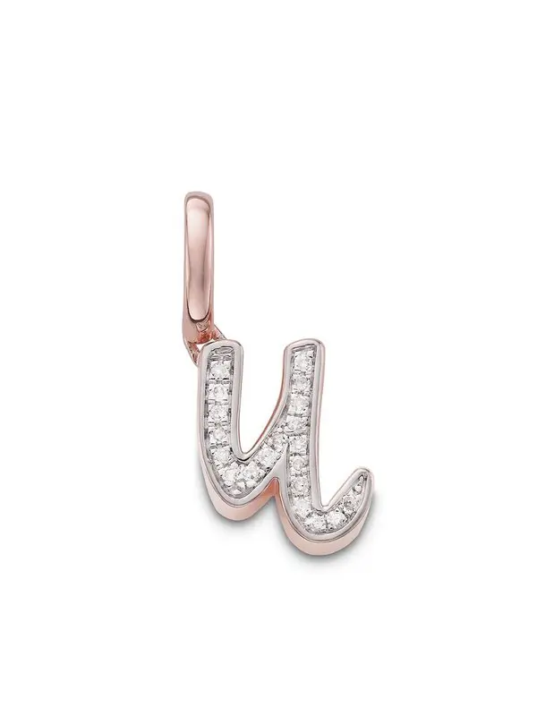 Monica Vinader Diamond Pendant Charm - Pink