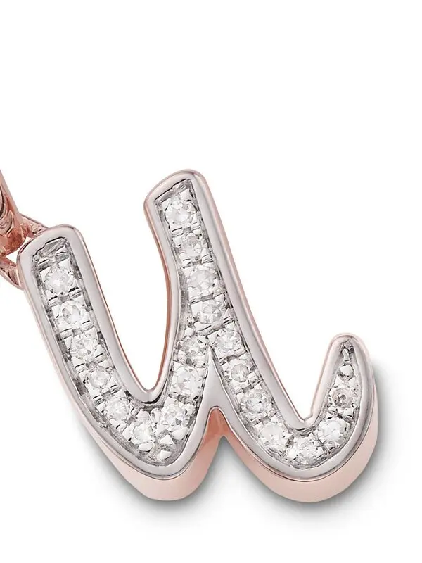Monica Vinader Diamond Pendant Charm - Pink