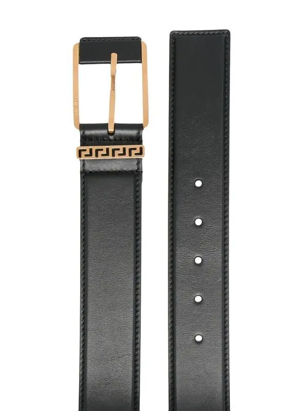 Versace Greca Accent Leather Belt