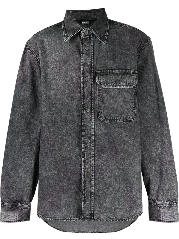 DIESEL® Marbled Effect Denim Jacket