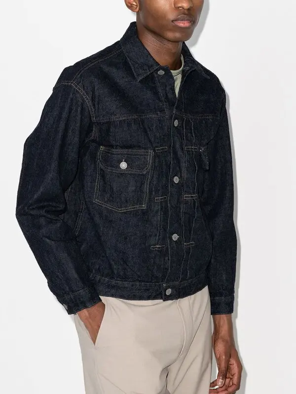 ORSLOW Contrast-stitched Denim Trucker Jacket