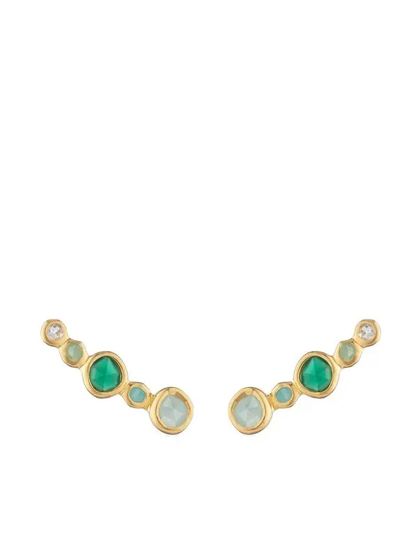 Monica Vinader 18kt Vermeil Embellished Climber Earrings - Gold