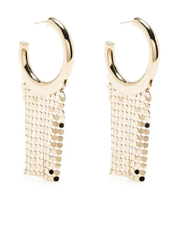 Rabanne Pixel Hoop Earrings - Gold