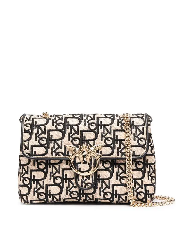 Pinko Jacquard Love Crossbody Bag