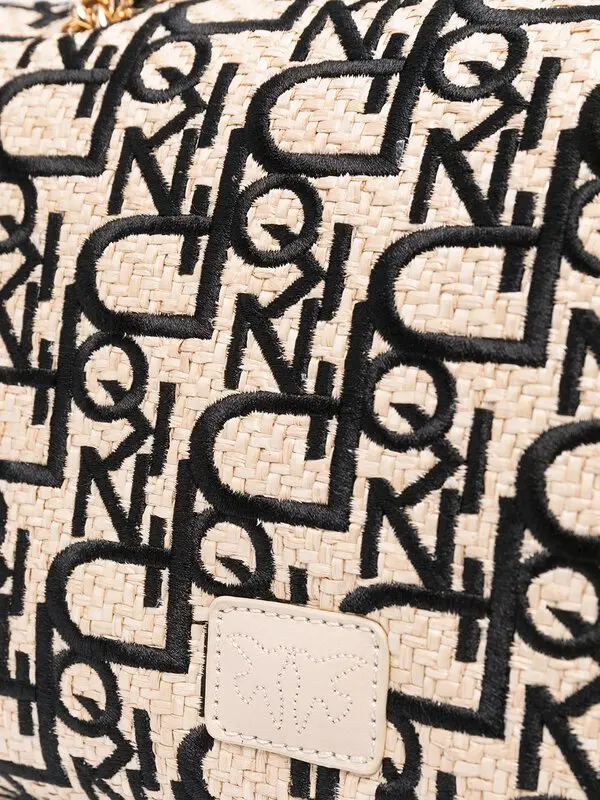 Pinko Jacquard Love Crossbody Bag