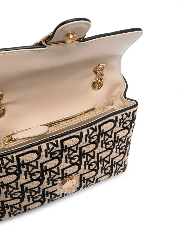 Pinko Jacquard Love Crossbody Bag