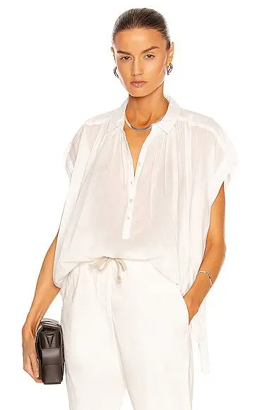 NILI LOTAN Normandy Blouse In Yellow