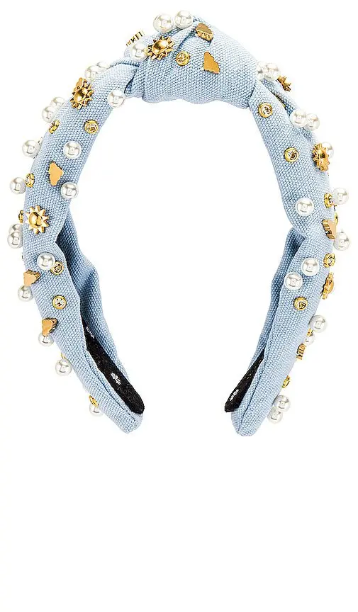 Lele Sadoughi Cloud Charm Knotted Headband In Baby Blue  display picture 3