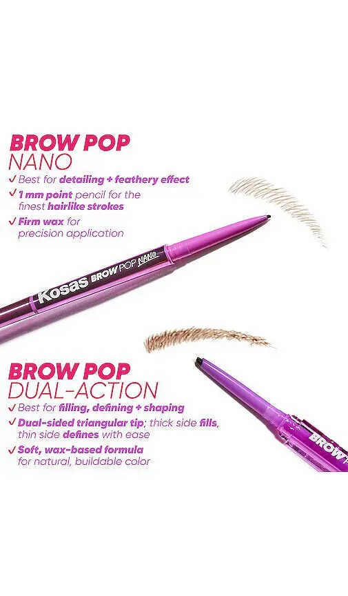 KOSAS Brow Pop Dual-action Defining Pencil - Soft Brown