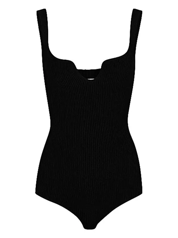 Khaite Yves Ribbed-knit Bodysuit