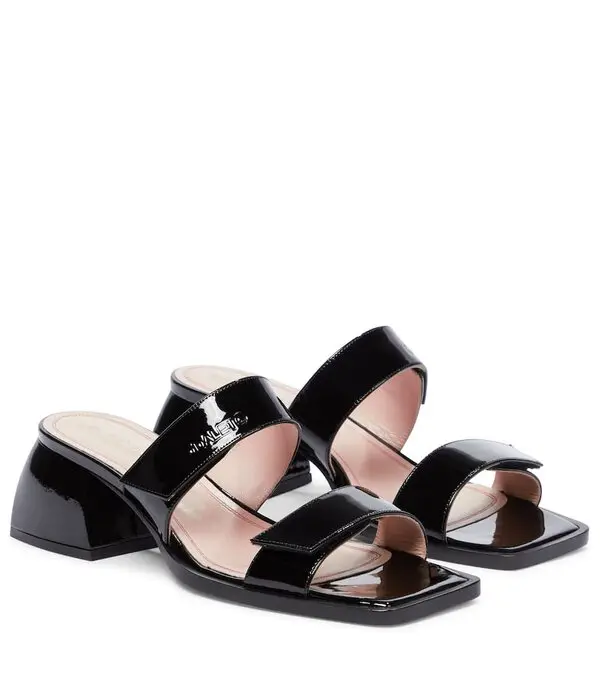 NODALETO Bulla Sl 45 Patent Leather Sandals - Black