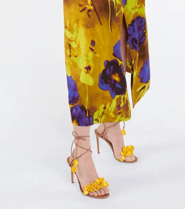 AQUAZZURA Bougainvillea 105 Leather Sandals