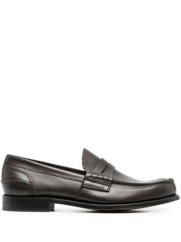 Church's Polished-finish Round-toe Loafers - Brown