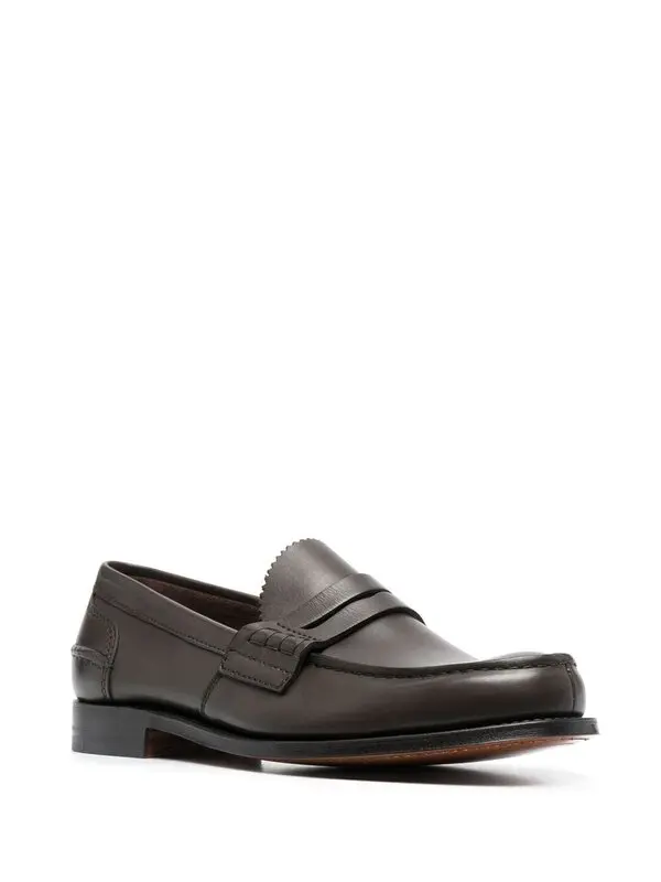Church's Polished-finish Round-toe Loafers - Brown