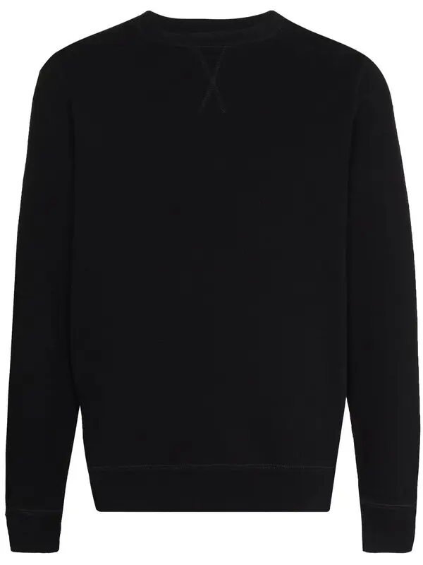 Sunspel Crew-neck Long-sleeve Sweatshirt - Black