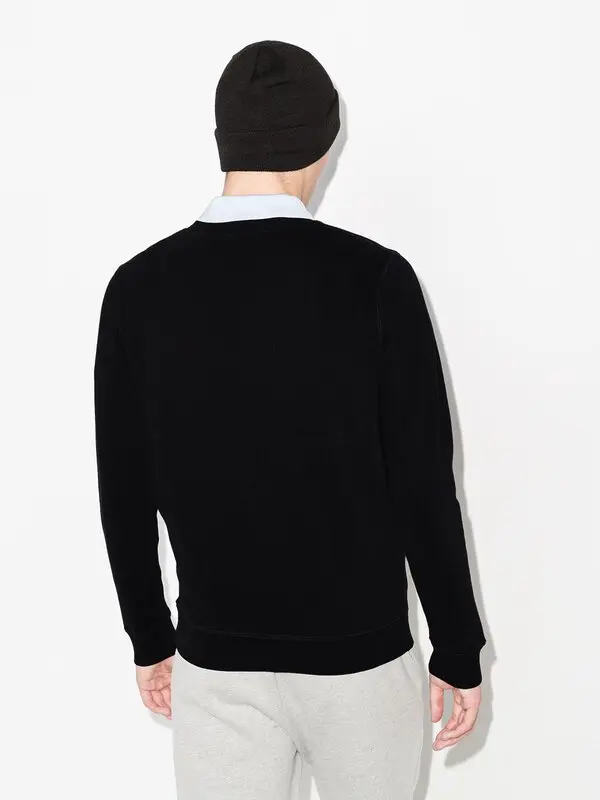 Sunspel Crew-neck Long-sleeve Sweatshirt - Black