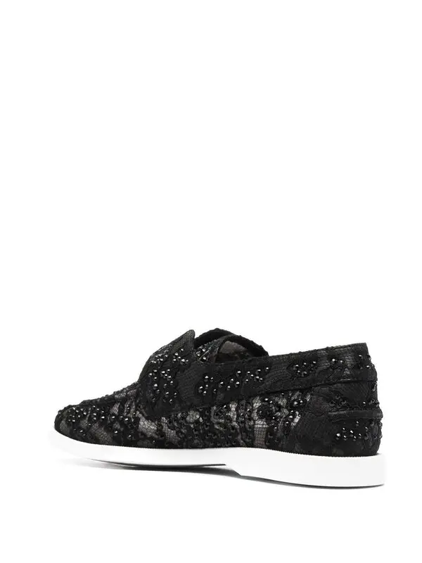 LE SILLA Lace Embroidered Loafers