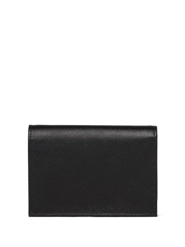 Prada Triangle Logo Rectangle Wallet - Black