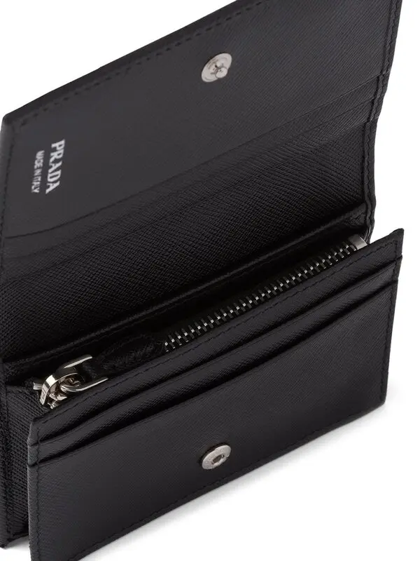 Prada Triangle Logo Rectangle Wallet - Black