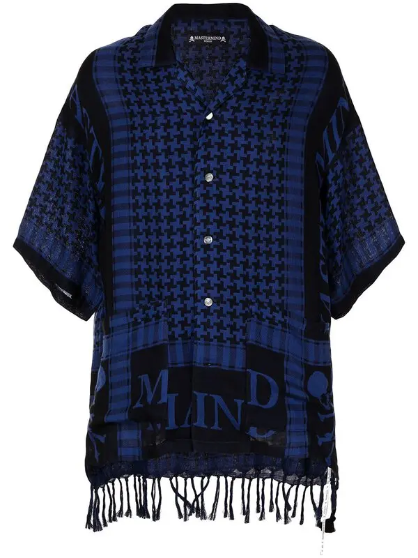 MASTERMIND WORLD Geometric Logo-print Cotton Shirt