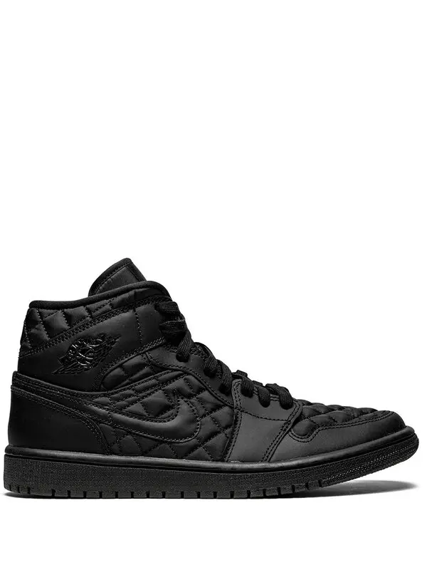 JORDAN Air 1 Mid Quilted Sneakers - Black