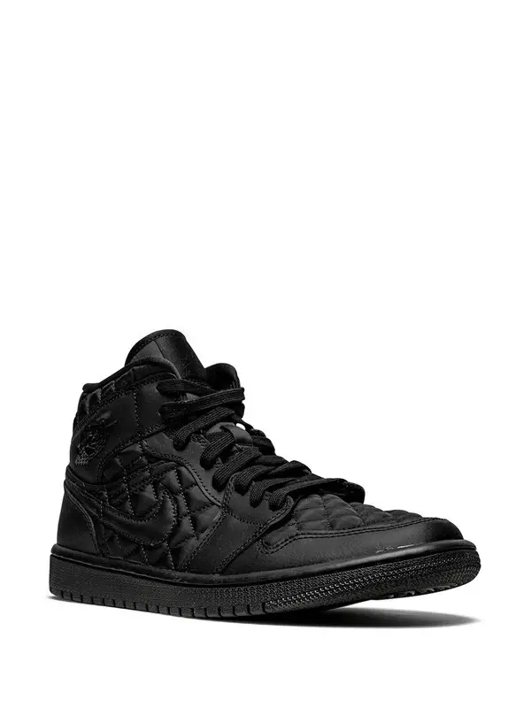 JORDAN Air 1 Mid Quilted Sneakers - Black