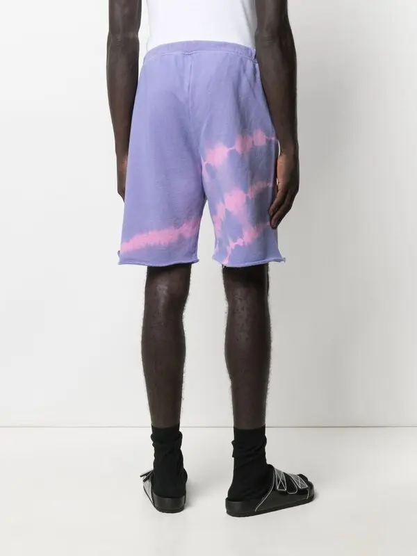 Aries Tie-dye Print Cotton Track Shorts