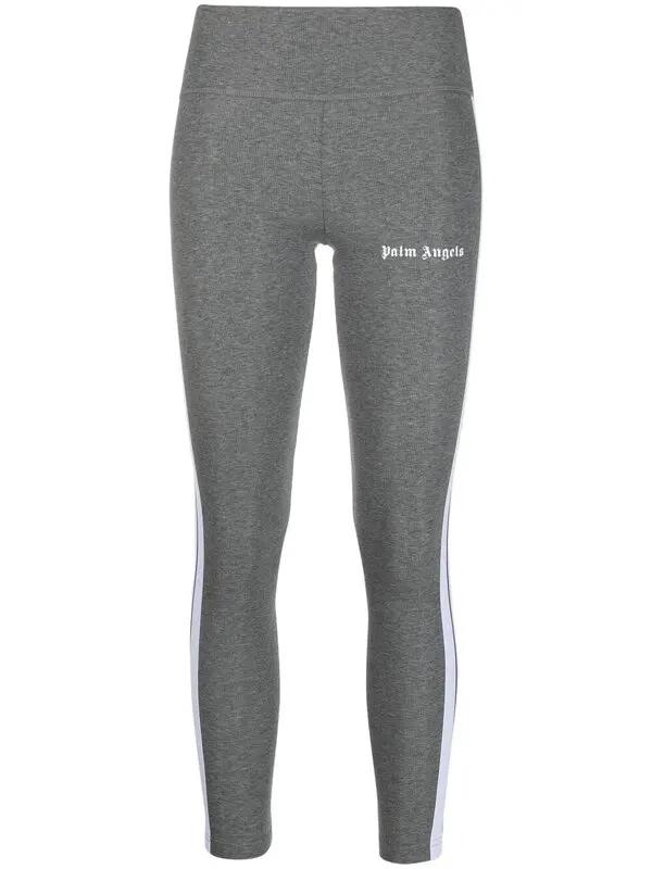 Palm Angels Side-stripe Performance Leggings - Grey