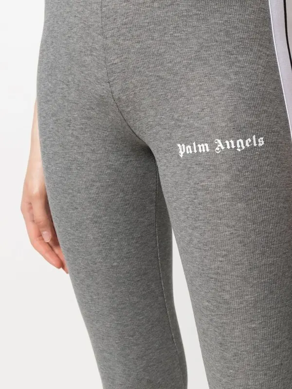 Palm Angels Side-stripe Performance Leggings - Grey