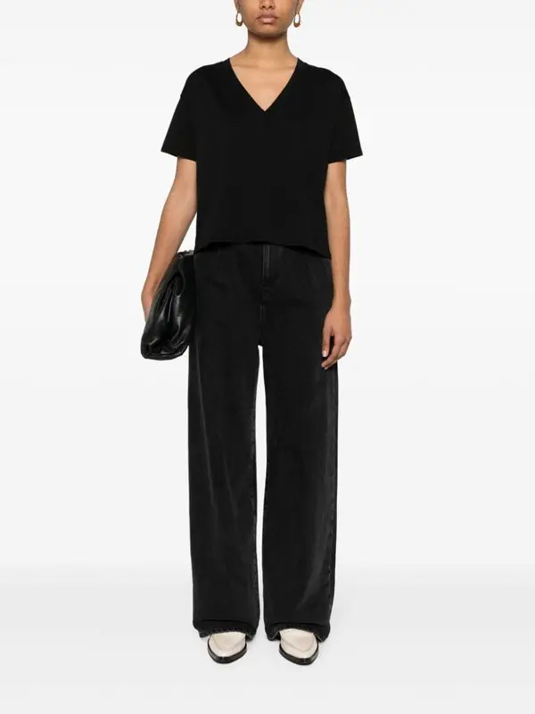 Loulou De Saison V-neck T-shirt - Black