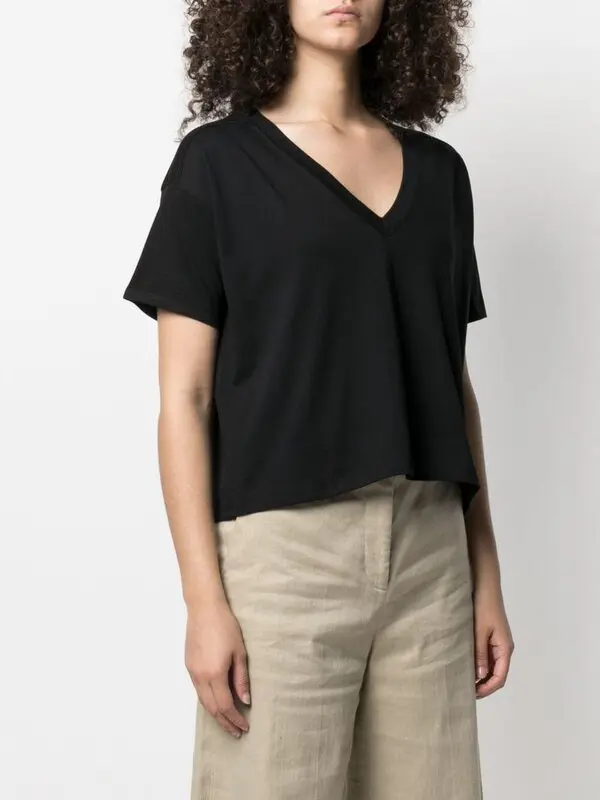 Loulou De Saison V-neck T-shirt - Black