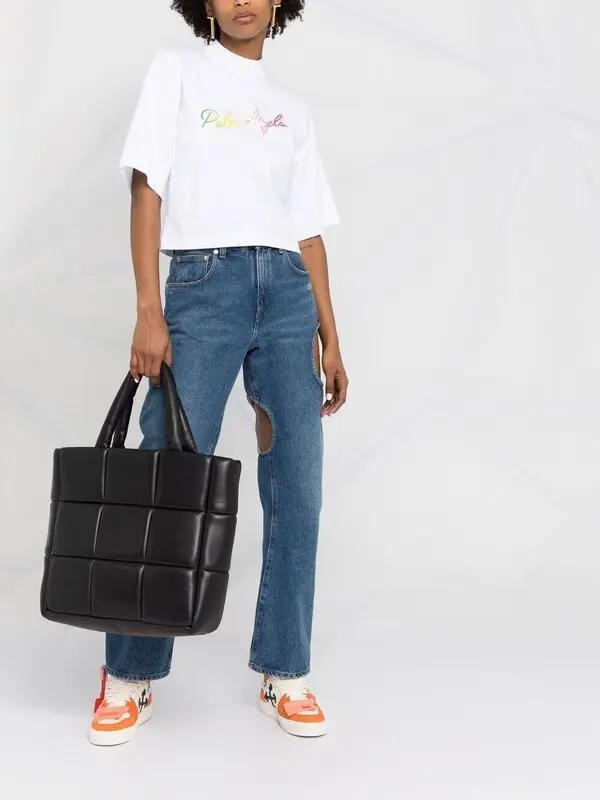 Palm Angels Miami Logo Cropped T-shirt