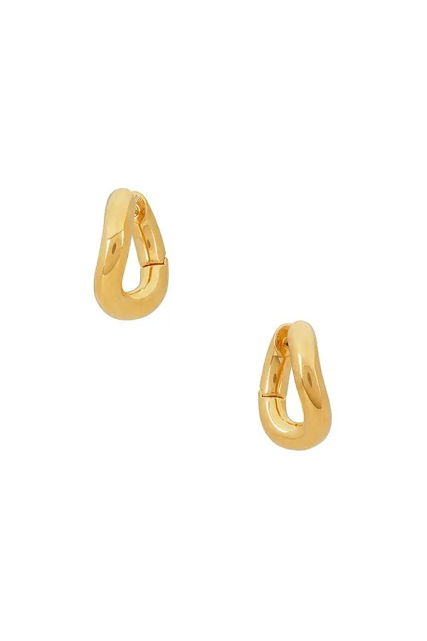 Balenciaga Loop Earrings - Shiny Gold