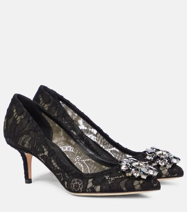 Dolce & Gabbana Bellucci Embellished Lace Pumps