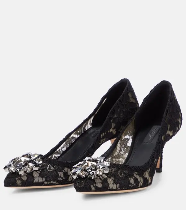 Dolce & Gabbana Bellucci Embellished Lace Pumps