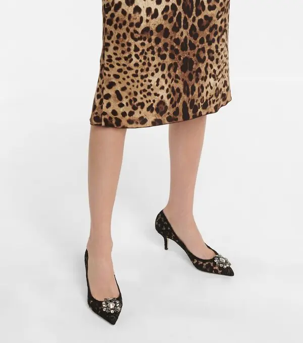 Dolce & Gabbana Bellucci Embellished Lace Pumps
