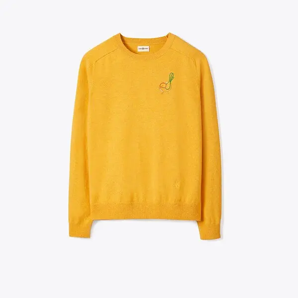 Tory Burch Cashmere Raglan Birdie Sweater