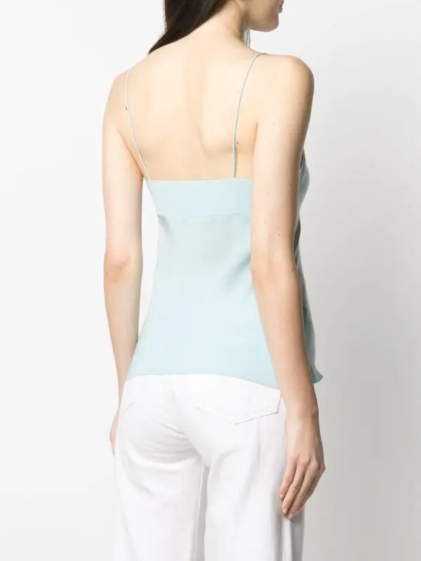 Alberta Ferretti Floral-embroidered Silk Cami
