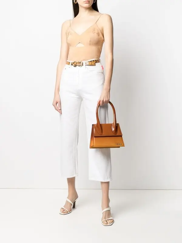 Alberta Ferretti Floral-embroidered Silk Cami