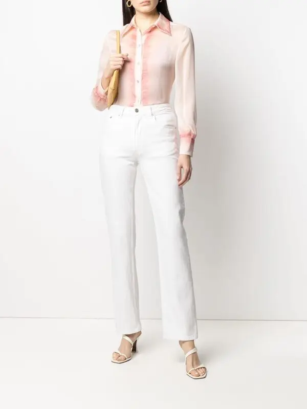 Alberta Ferretti Gradient-effect Silk Shirt