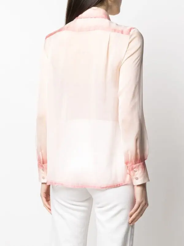 Alberta Ferretti Gradient-effect Silk Shirt