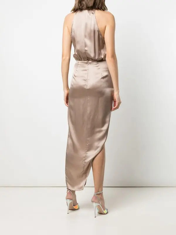 Michelle Mason Asymmetric Halterneck Silk Dress