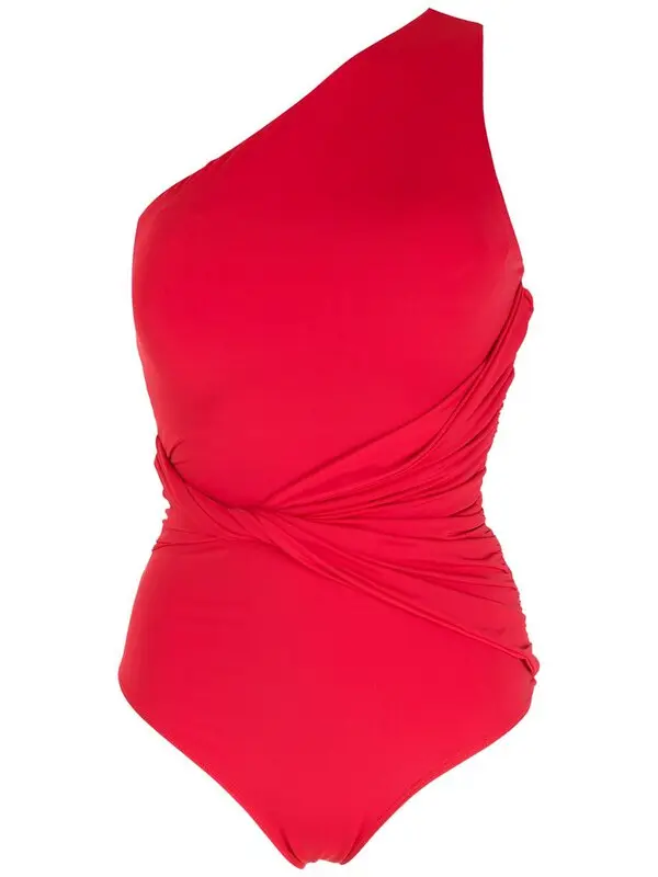 BRIGITTE Draped One-shoulder Swimsuit