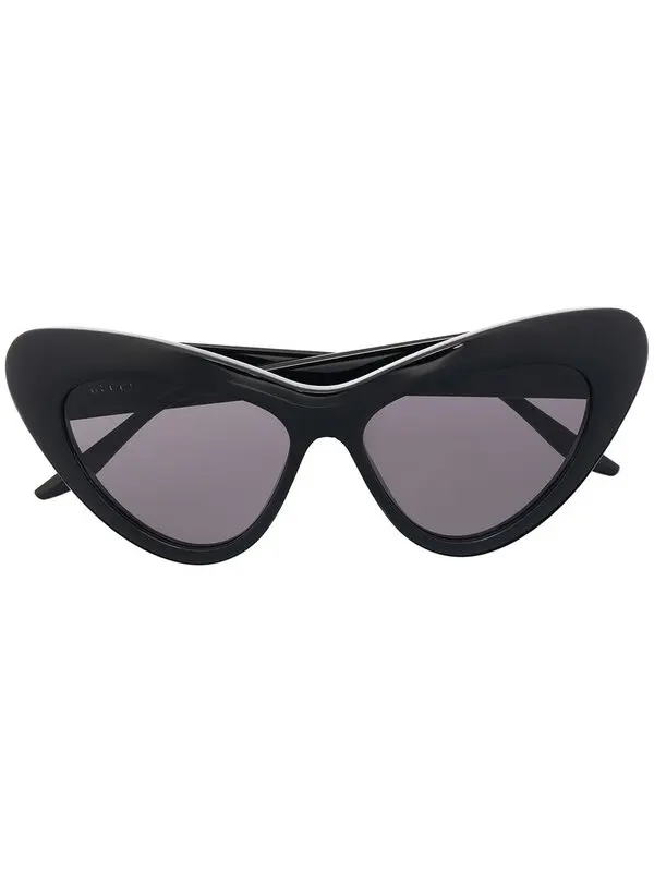 Gucci Interlocking Gg Cat-eye Sunglasses - Black