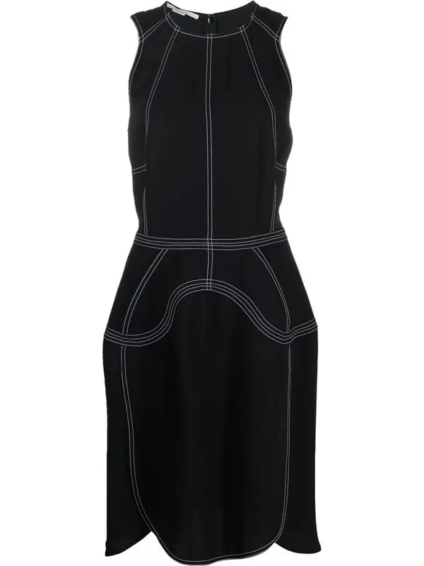 Stella McCartney Contrast-stitch Sleeveless Dress