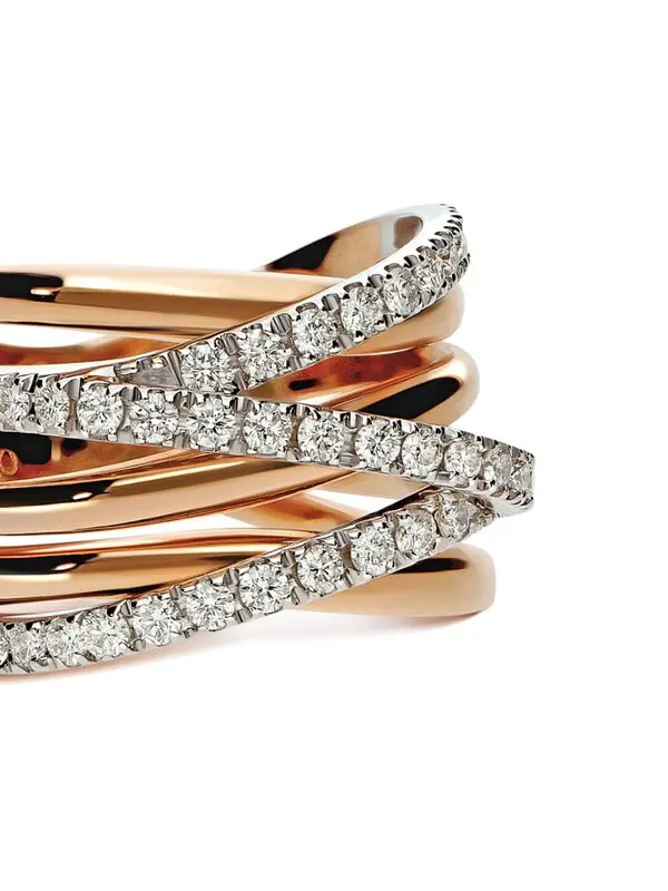 LEO PIZZO 18kt Gold Diamond Waves Ring