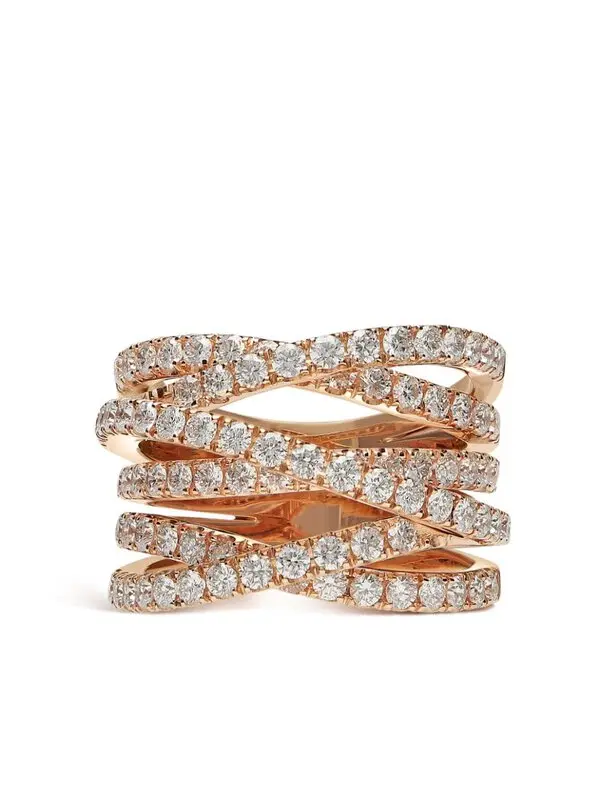 LEO PIZZO 18kt Rose Gold Diamond Ring - Pink