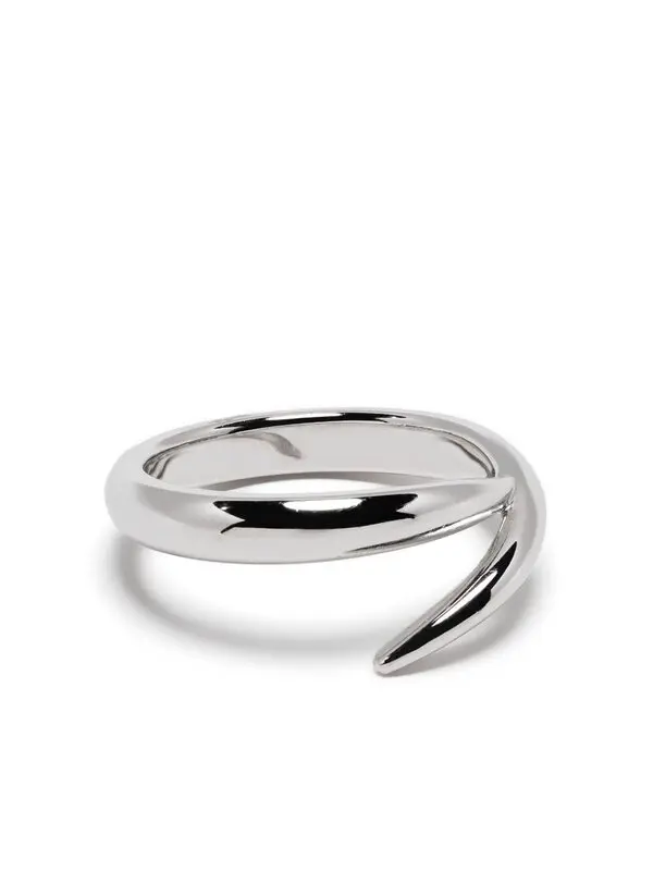 SHAUN LEANE 18kt White Gold Interlock Ring - Silver