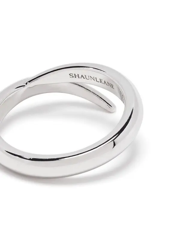 SHAUN LEANE 18kt White Gold Interlock Ring